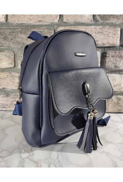 Hansays Kadın Vegan Deri Püsküllü Sırt Çantası