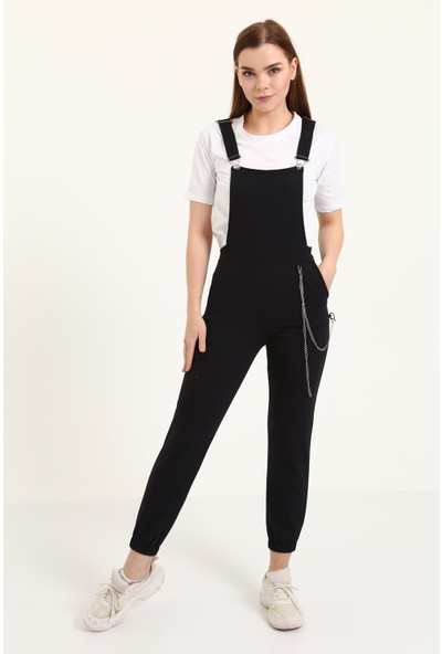 Rays Zincir Aksesuarlı Salopet Siyah