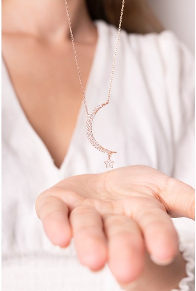 Ostory 925 Ayyıldız Kolye