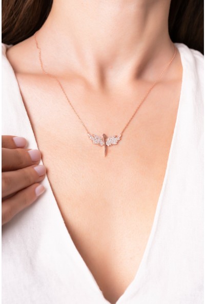 Ostory 925 Kanatlı Elifkolye