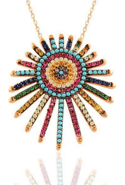 Ostory 925 Renkli Güneş Kolye