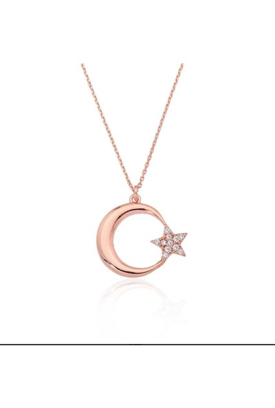 Ostory 925 Ayyıldızhilal Kolye