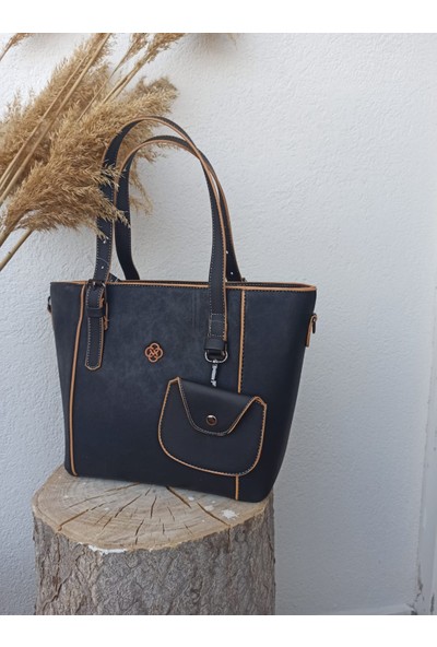 Morlin Polo Sırt Çantası Hediyeli Siyah El ve Omuz Çantası