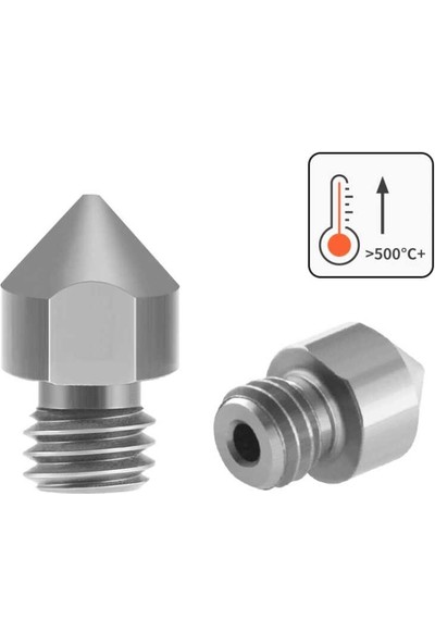 Robo90 0.4mm Mk8 Titanyum Alaşımlı Nozzle - Creality Uyumlu Robo90 0.4mm Mk8 Titanyum Alaşımlı Nozzle - Creality Uyumlu