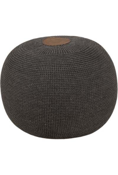 Ems Casa El Yapımı Örgü Puf Antrasit