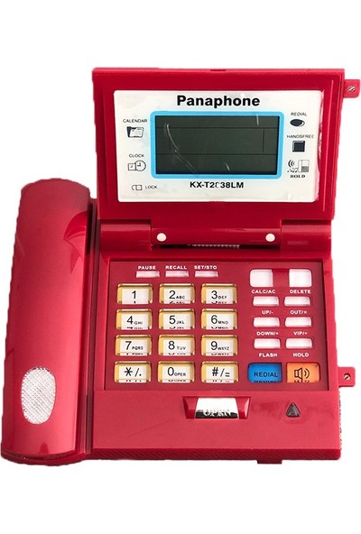 Panaphone KX-T2838LM Kapaklı Masaüstü Kablolu Ev Telefonu (Kırmızı) Panaphone KX-T2838LM Kapaklı Masaüstü Kablolu Ev Telefonu (Kırmızı)