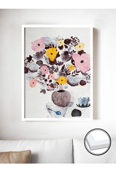 Jasmin Dekorasyon Beyaz Çiçek Dekoratif Beyaz Çerçeveli Tablo Jasmin Dekorasyon Beyaz Çiçek Dekoratif Beyaz Çerçeveli Tablo