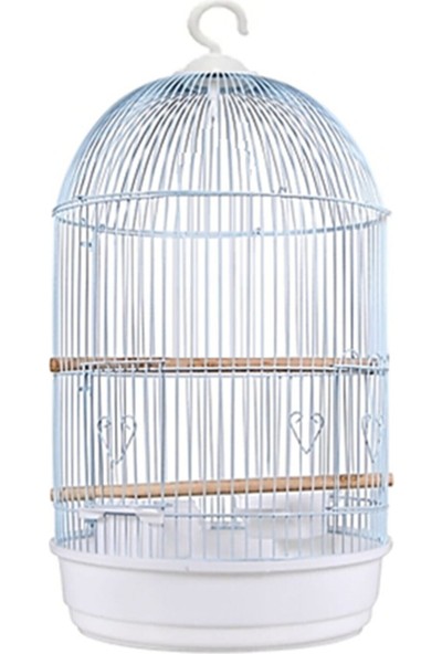 Silindir Salon Kuş Kafesi Beyaz Silindir Salon Kuş Kafesi Beyaz