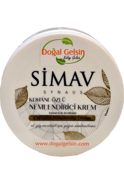 Doğal Gelsin Kolay Gelsin Simav Kestane Özlü Nemlendirici Krem (Termal Sulu) - 250 ml Doğal Gelsin Kolay Gelsin Simav Kestane Özlü Nemlendirici Krem (Termal Sulu) - 250 ml