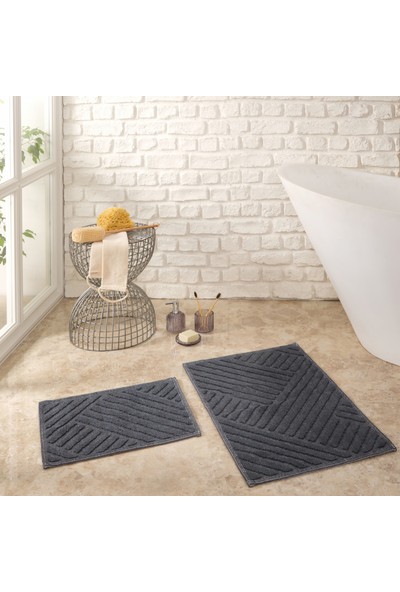 Karaca Home Kelly Line Antrasit Paspas Set Karaca Home Kelly Line Antrasit Paspas Set