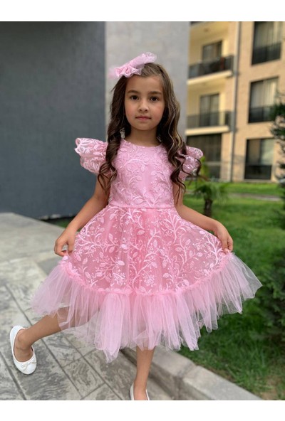 HMZ Tokalı Güpürlü Abiye Elbise