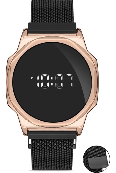 Royal Club De Polo Barcelona APSM000502 Unisex Rose Gold Hasır Dijital LED Kol Saati Royal Club De Polo Barcelona APSM000502 Unisex Rose Gold Hasır Dijital LED Kol Saati
