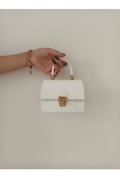 Timsah Deri Desenli Şık Kadın El Çanta