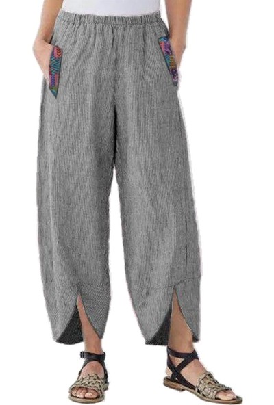 Shopeggy Kadın Düz Pantolon - Koyu Gri (Yurt Dışından) Shopeggy Kadın Düz Pantolon - Koyu Gri (Yurt Dışından)