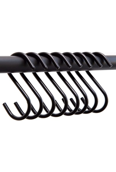 Etsylight Siyah Metal S Kanca 10'lu Etsylight Siyah Metal S Kanca 10'lu