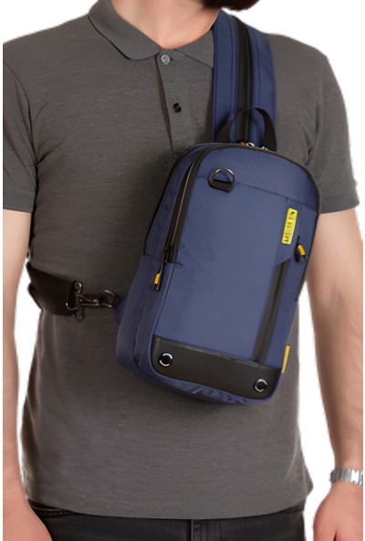 Newish Polo Lacivert Suya Dayanaklı Paraşüt Kumaş Fonksiyonel Sırt ve Göğüs Spor Çantası Bodybag Newish Polo Lacivert Suya Dayanaklı Paraşüt Kumaş Fonksiyonel Sırt ve Göğüs Spor Çantası Bodybag