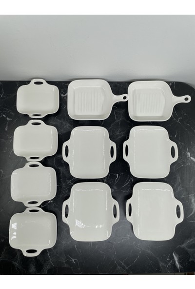 Yzhome 10 Parça Beyaz Porselen Kulplu Tabak Kahvaltılık Set Kahvaltı Takımı Yzhome 10 Parça Beyaz Porselen Kulplu Tabak Kahvaltılık Set Kahvaltı Takımı