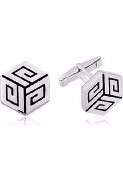 Mona Roza gümüş Vintage Desenli Petek Kol Düğmesi Mona Roza gümüş Vintage Desenli Petek Kol Düğmesi