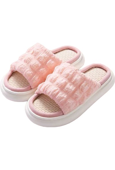 Good Thing Kadın Büzgü Kumaşlı Silikon Ev Terliği - Pembe (Yurt Dışından)