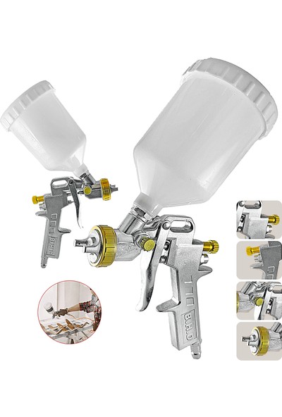 Proxtech Üstten Depolu Profesyonel 1.3 mm 600 Cc Boya Sprey Tabancası Proxtech Üstten Depolu Profesyonel 1.3 mm 600 Cc Boya Sprey Tabancası