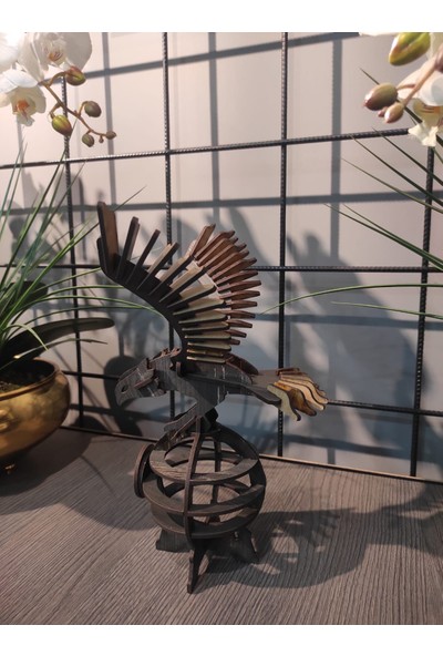 Ay & Güneş Özelleştirilebilir 3 Boyutlu Kartal Figürü