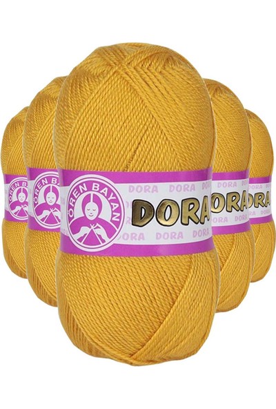 Saltıklar 5 Adet Dora El Örgü Ipi Yünü 100 gr 102 Sarı Saltıklar 5 Adet Dora El Örgü Ipi Yünü 100 gr 102 Sarı