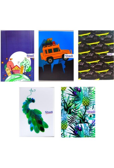 Studi A4 80 Yaprak Plastik Kapak Dikişli Defter 3 Kareli + 2 Çizgili Studi A4 80 Yaprak Plastik Kapak Dikişli Defter 3 Kareli + 2 Çizgili