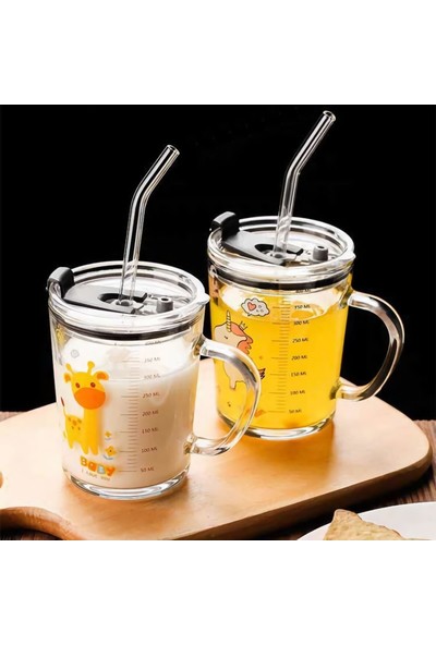 Cyrus Şeffaf 21 cm Eğimli Cam Pipet 2'li Set Cyrus Şeffaf 21 cm Eğimli Cam Pipet 2'li Set