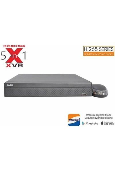 Averdigi Xvr AD-5016T (Adaptörsüz) 16 Kanal 5mp Destekli 5m-N Xvr H.265 1X6TB Hdmı&vga&bnc