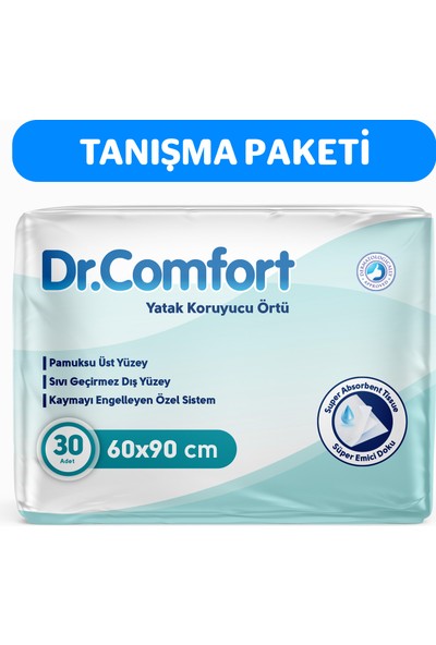 Dr Comfort 60X90 Yatak Koruyucu Örtü 30'lu 1 Paket 30 Adet