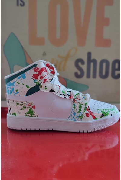 Baqmaq Ayakkabı Modası Beyaz-Yeşil Unisex Jordan Spor Ayakkabı 5018-21-101008 Baqmaq Ayakkabı Modası Beyaz-Yeşil Unisex Jordan Spor Ayakkabı 5018-21-101008