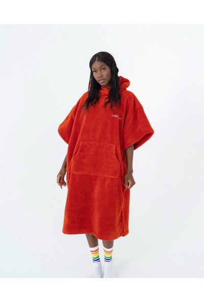 Carryberry Fluffy Turuncu Sörf Panço Plaj Giyim