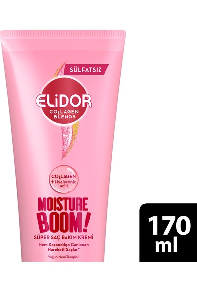 Elidor Collagen Blends Sülfatsız Süper Saç Bakım Kremi Moisture Boom Yoğun Nem Terapisi 170 ml Elidor Collagen Blends Sülfatsız Süper Saç Bakım Kremi Moisture Boom Yoğun Nem Terapisi 170 ml