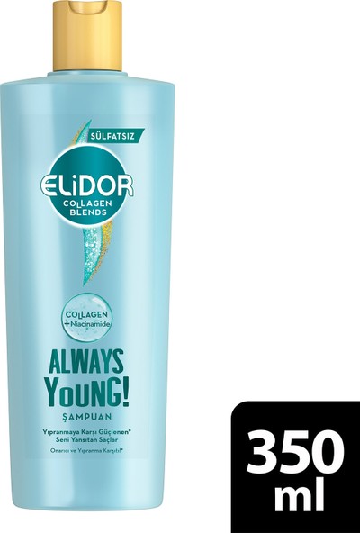 Elidor Collagen Blends Sülfatsız Saç Bakım Şampuanı Always Young Onarıcı ve Yıpranma Karşıtı 350 ml Elidor Collagen Blends Sülfatsız Saç Bakım Şampuanı Always Young Onarıcı ve Yıpranma Karşıtı 350 ml