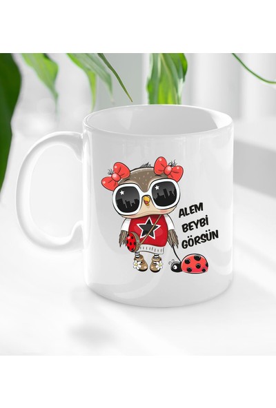 Bk Gift Alem Beybi Görsün Tasarımlı Beyaz Kupa Bardak Bk Gift Alem Beybi Görsün Tasarımlı Beyaz Kupa Bardak