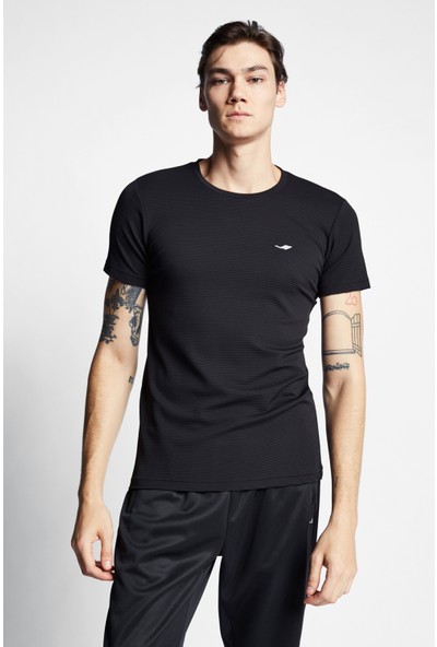 Lescon Siyah Erkek Kısa Kollu T-Shirt 22S-1294-22N