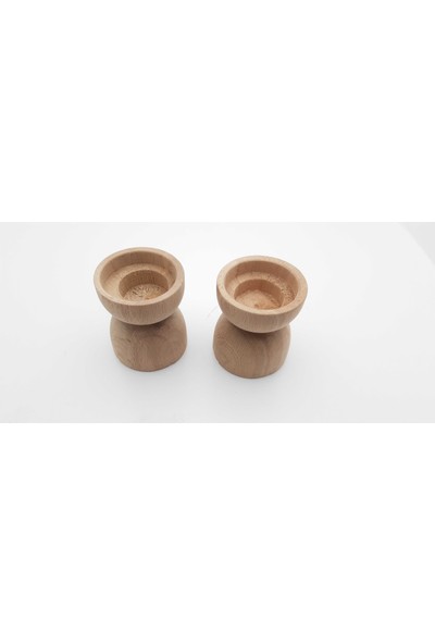 Be Beauty 2 Adet Boyasız Ahşap Tealight Mumluk Be Beauty 2 Adet Boyasız Ahşap Tealight Mumluk