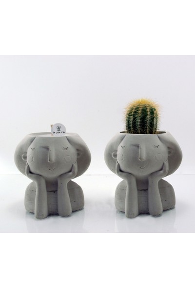 Mumya Mum Frida Beton Saksı ve Mumluk