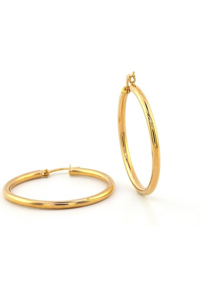 Altınkaynak 14 Ayar Halka Roz Altın Küpe