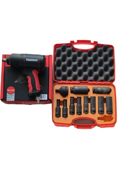 Rico Havalı Uzun Darbeli Lokma Takımı Seti Sappower 1600NM Havalı Somun Sıkma Makinesi Rico Havalı Uzun Darbeli Lokma Takımı Seti Sappower 1600NM Havalı Somun Sıkma Makinesi