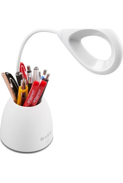 Hidroten Logolu SL-8715 Beyaz 19 LED Şarjlı 1200 Mah Taşınabilir Masa Lambası