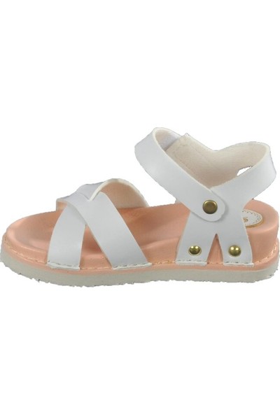 Pabucmarketi Beyaz Çocuk Sandalet