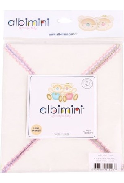 Albimini Minidamla Pazen 6lı Mendil 28X28 12409 Pembe Albimini Minidamla Pazen 6lı Mendil 28X28 12409 Pembe
