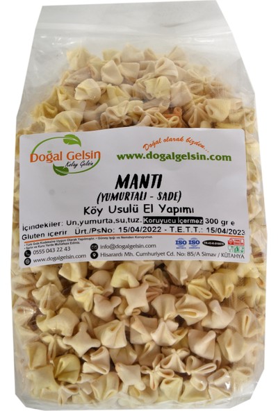 Ev Mantısı (Yumurtalı - Sade) 300 gr Ev Mantısı (Yumurtalı - Sade) 300 gr