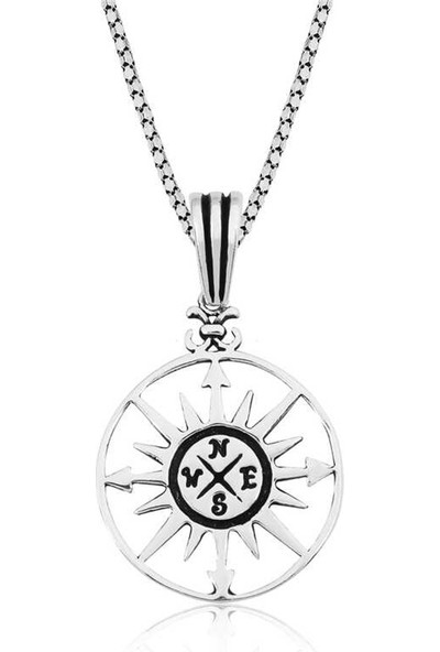 Gumush Gümüş Pusula Kolye Gumush Gümüş Pusula Kolye