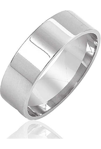 Gumush Gümüş Rodyum Kaplama Alyans