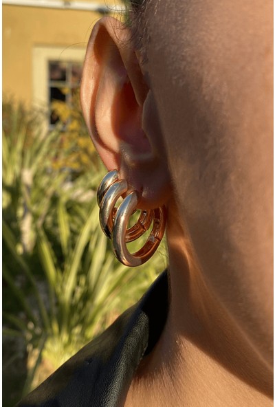 Ressia 3'lü Halka Küpe Ressia 3'lü Halka Küpe