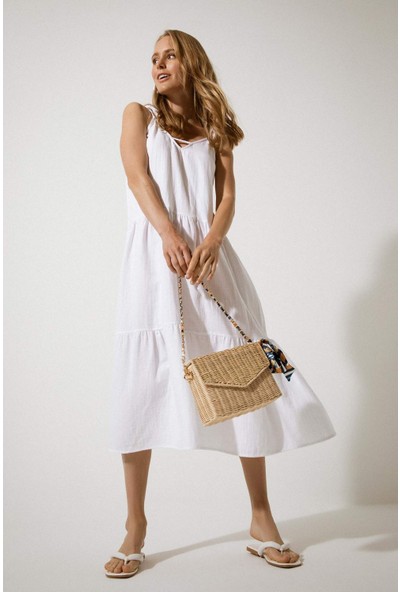 DeFacto Kadın Hasır Büyük Çapraz Çanta W7279AZNS