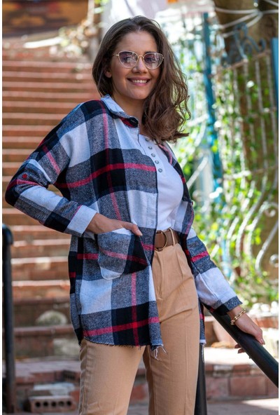 Ekose Desenli Oduncu Gömleği - Kırmızı