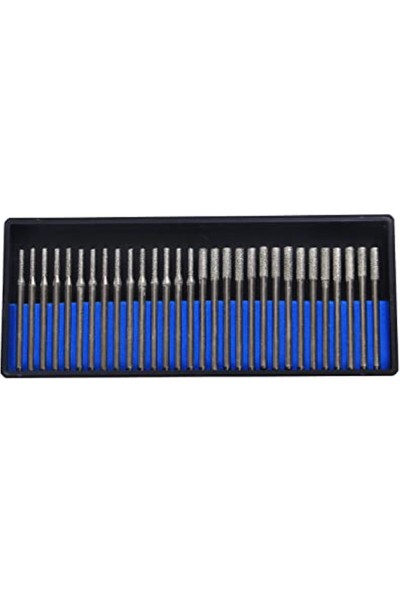 Charge Drilax 30 Adet Set 2mm ve 3mm Mix Elmas Matkap Ucu Silindirik Frez Seti Charge Drilax 30 Adet Set 2mm ve 3mm Mix Elmas Matkap Ucu Silindirik Frez Seti